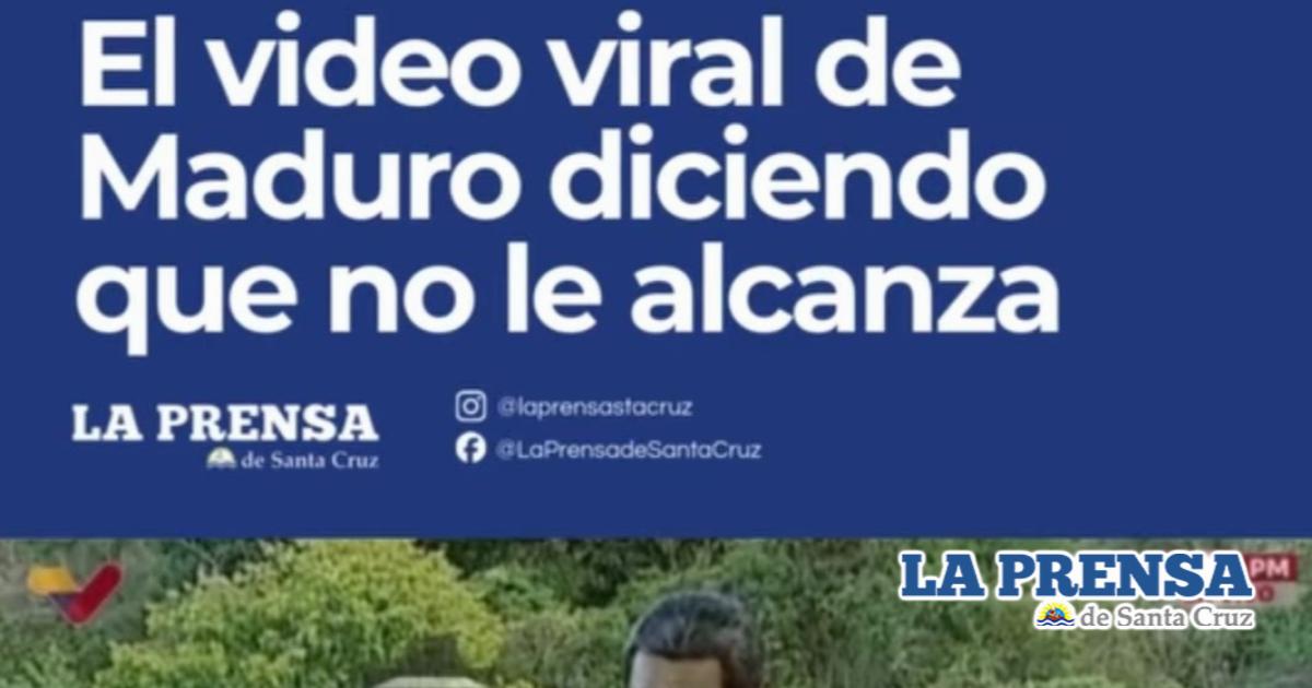 EL VIDEO VIRAL DE MADURO DICIENDO QUE NO LE ALCANZA - La Prensa de ...