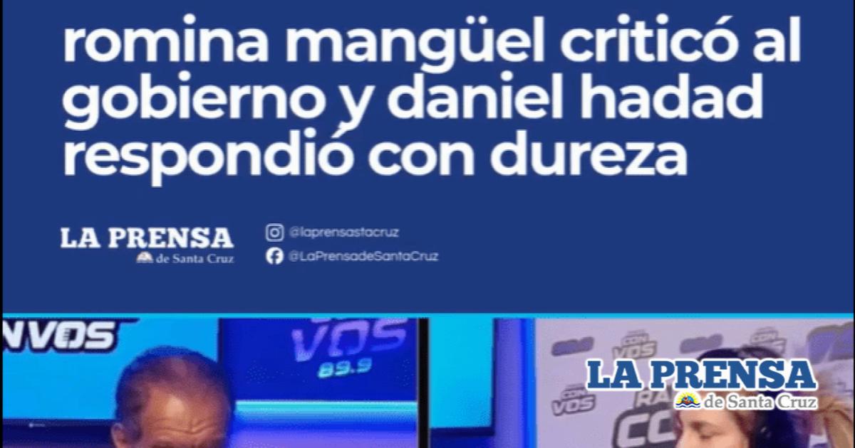 ROMINA MANGUEL CRITICÓ AL GOBIERNO Y DANIEL HADAD RESPONDIÓ CON DUREZA ...
