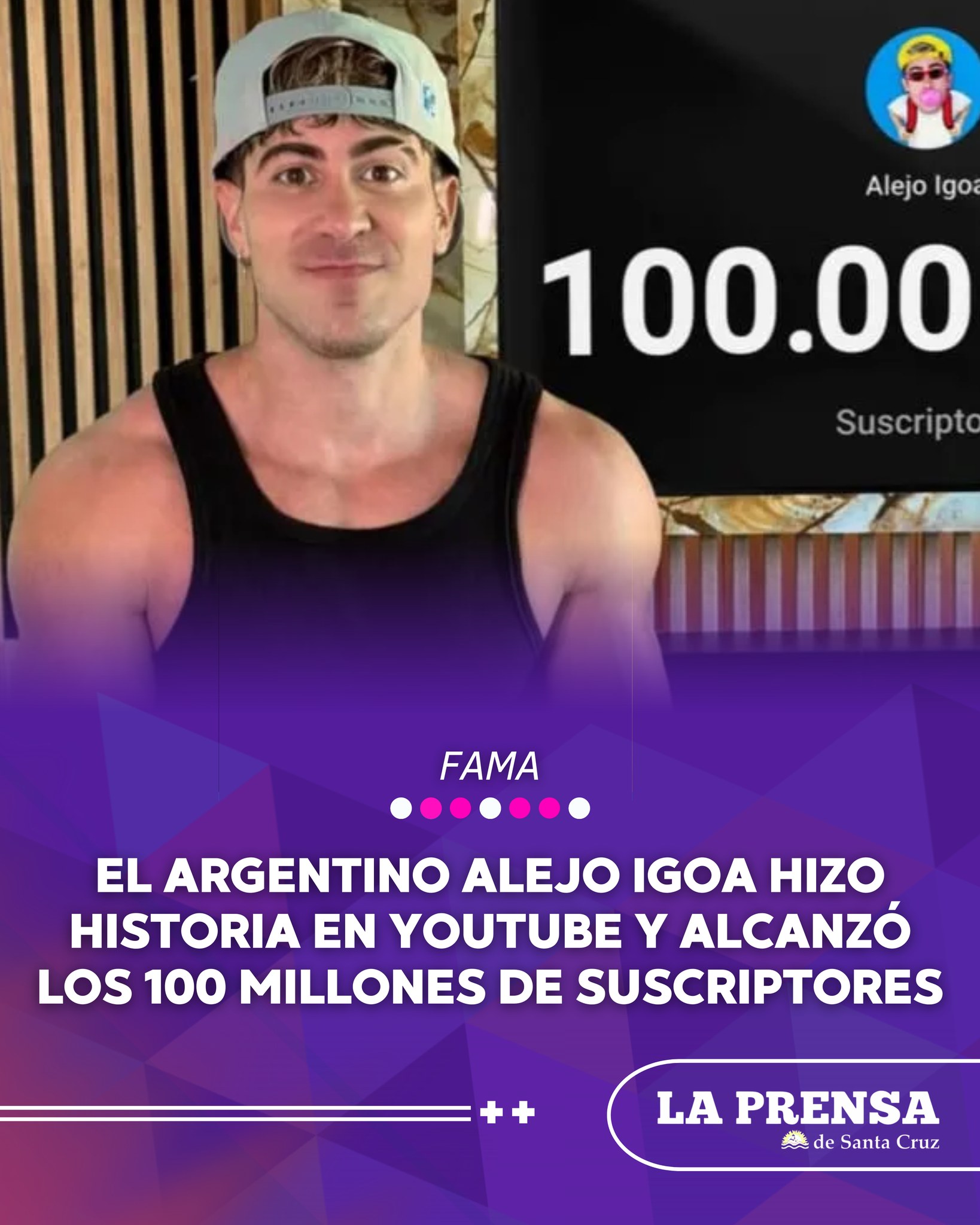 EL ARGENTINO ALEJO IGOA HIZO HISTORIA EN YOUTUBE Y ALCANZÓ LOS 100 ...